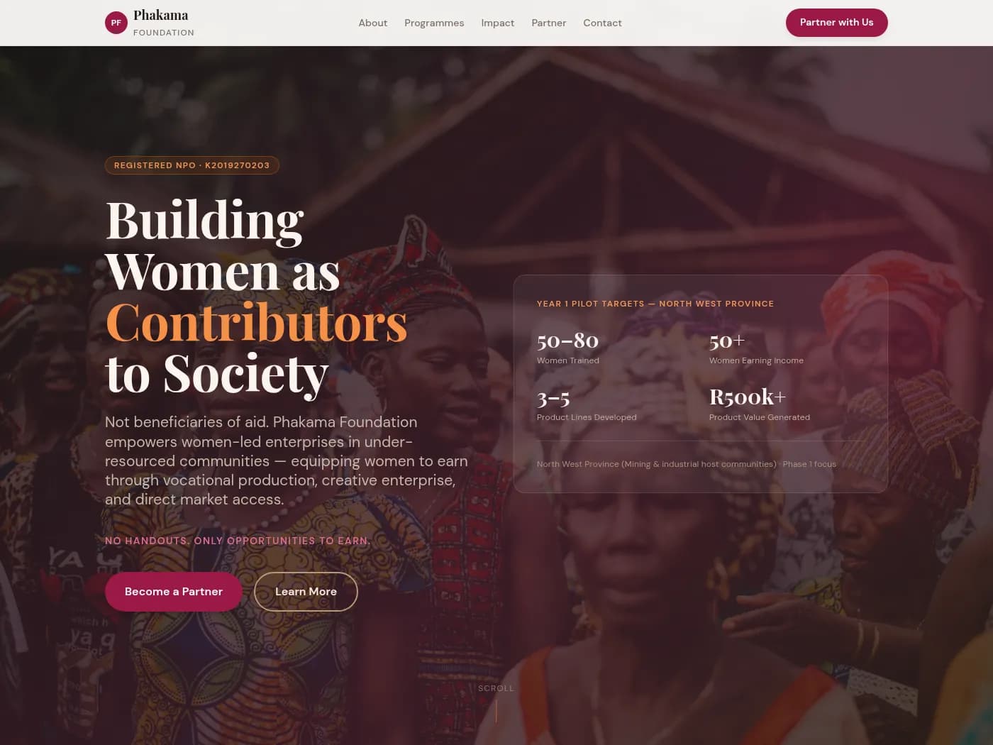 Phakama Foundation Page