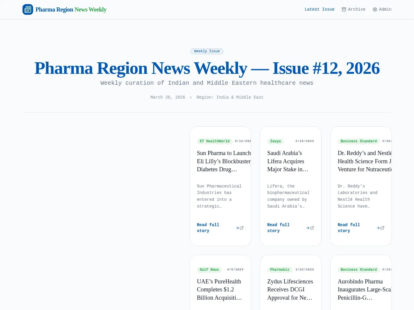 Pharma Region News Weekly