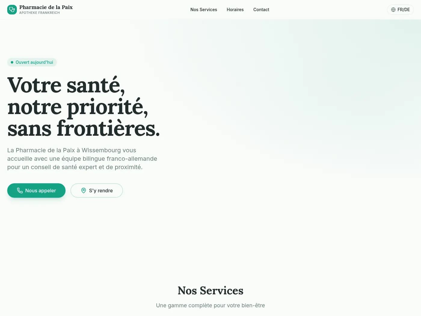 Pharmacie de la Paix Site