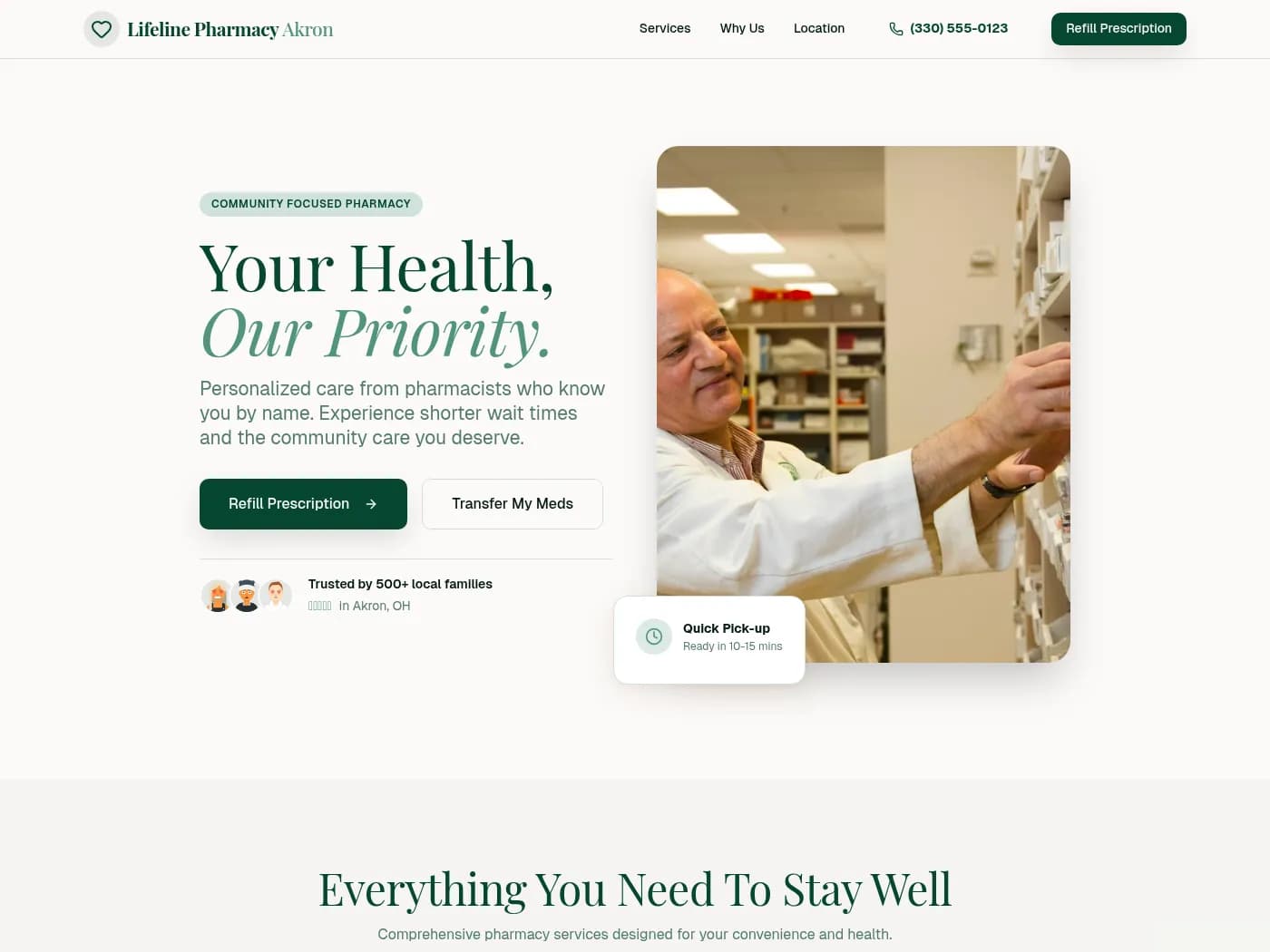 Lifeline Pharmacy Landing