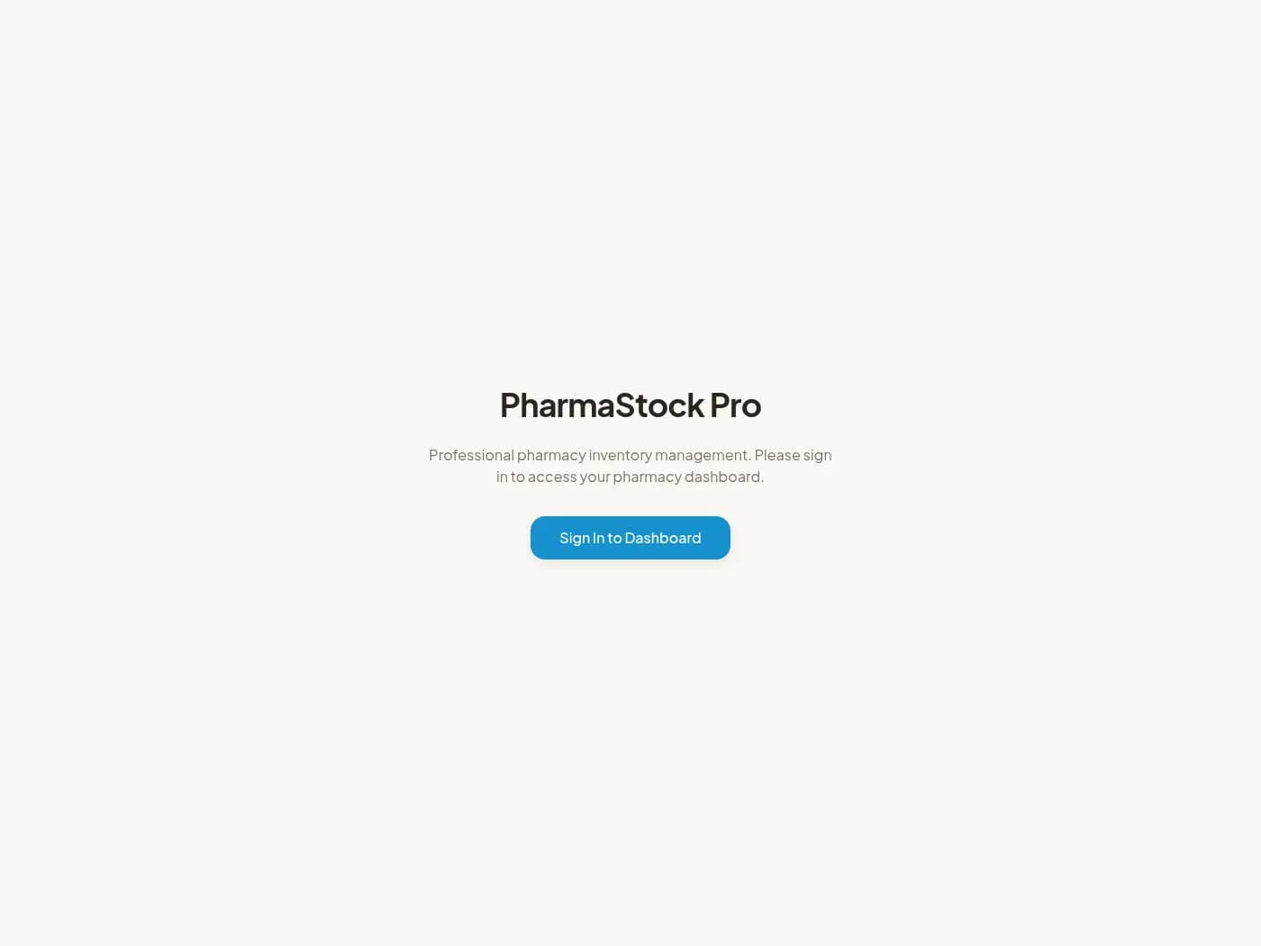 PharmaStock Pro