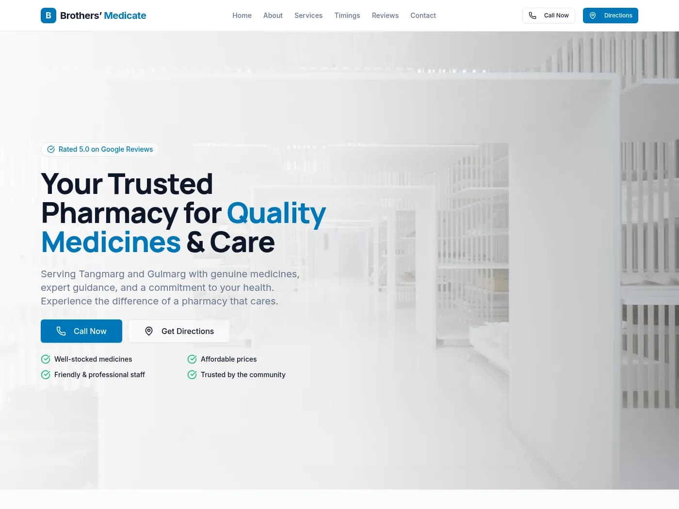 Brothers’ Medicate Pharmacy Site