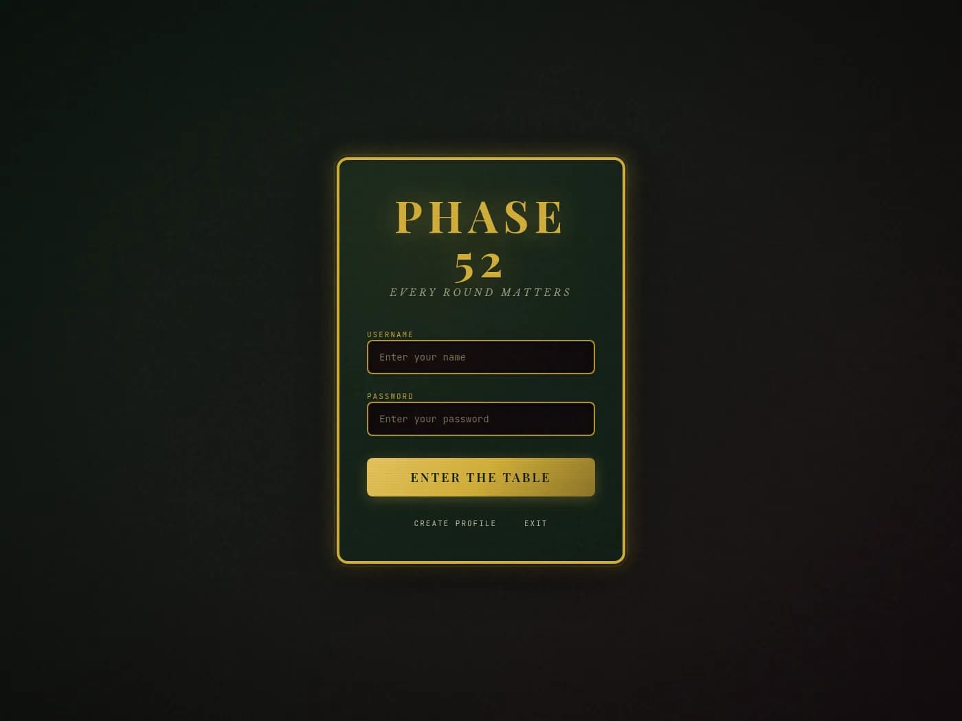 Phase 52 Game UI