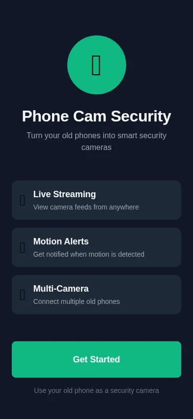Old Phone Security Cam