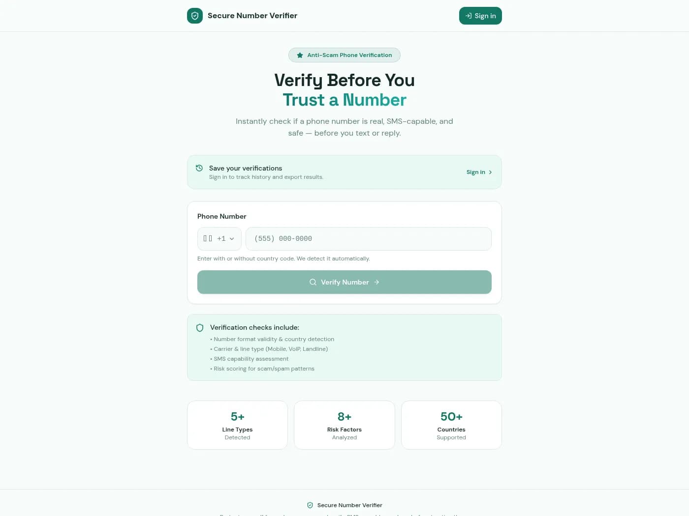 Secure Number Verifier