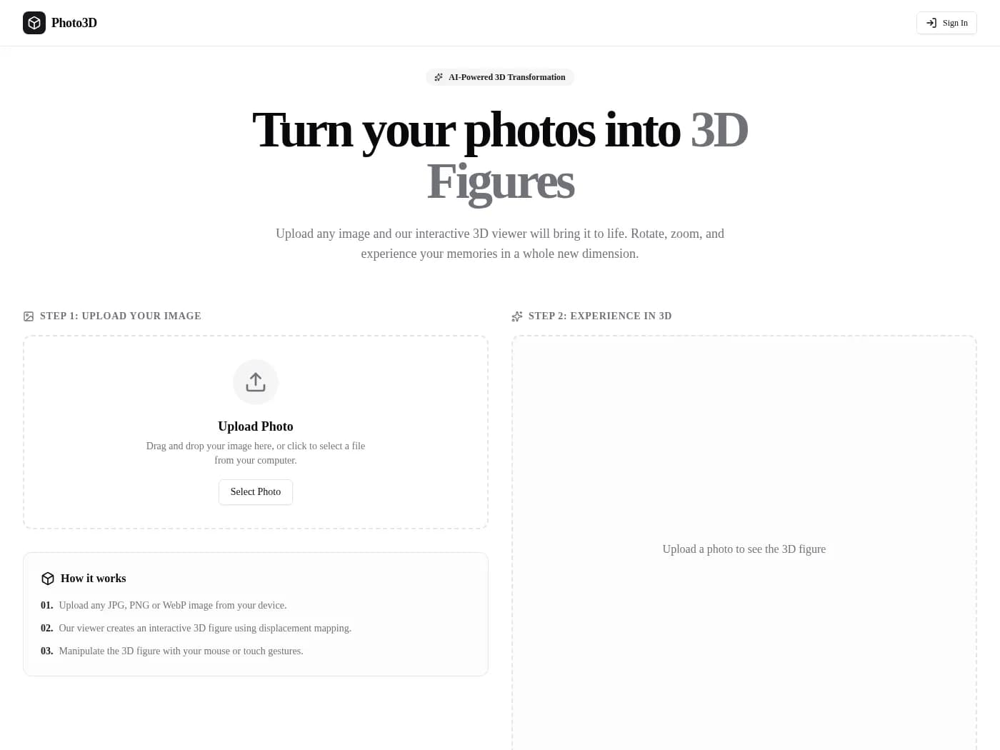 Photo3D Web Viewer