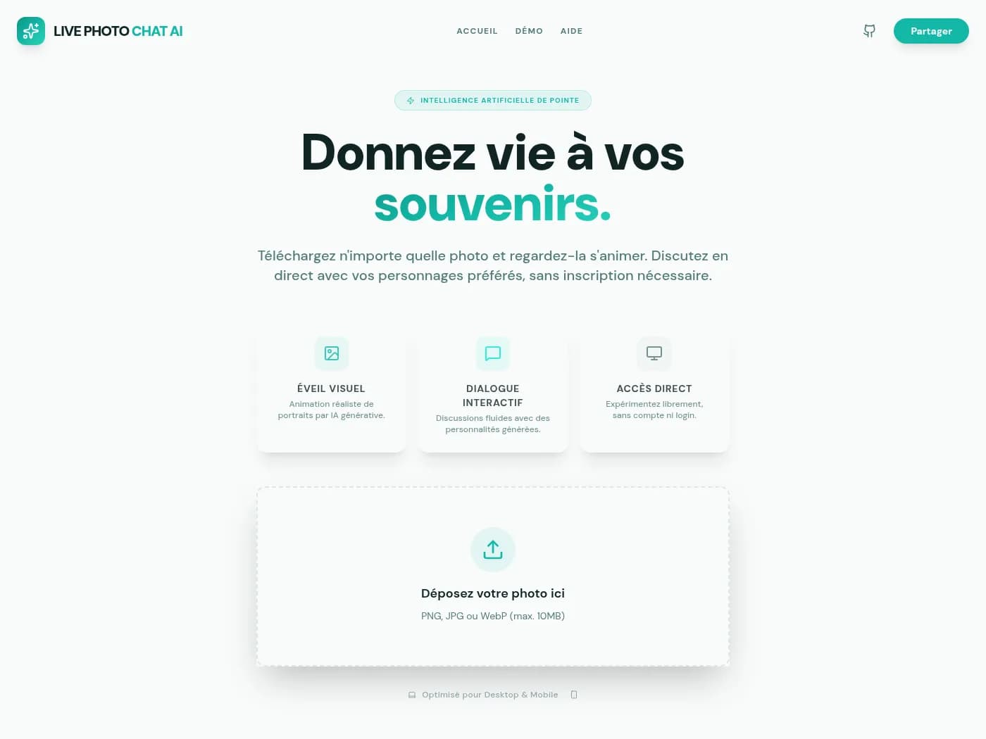 Live Photo Chat AI