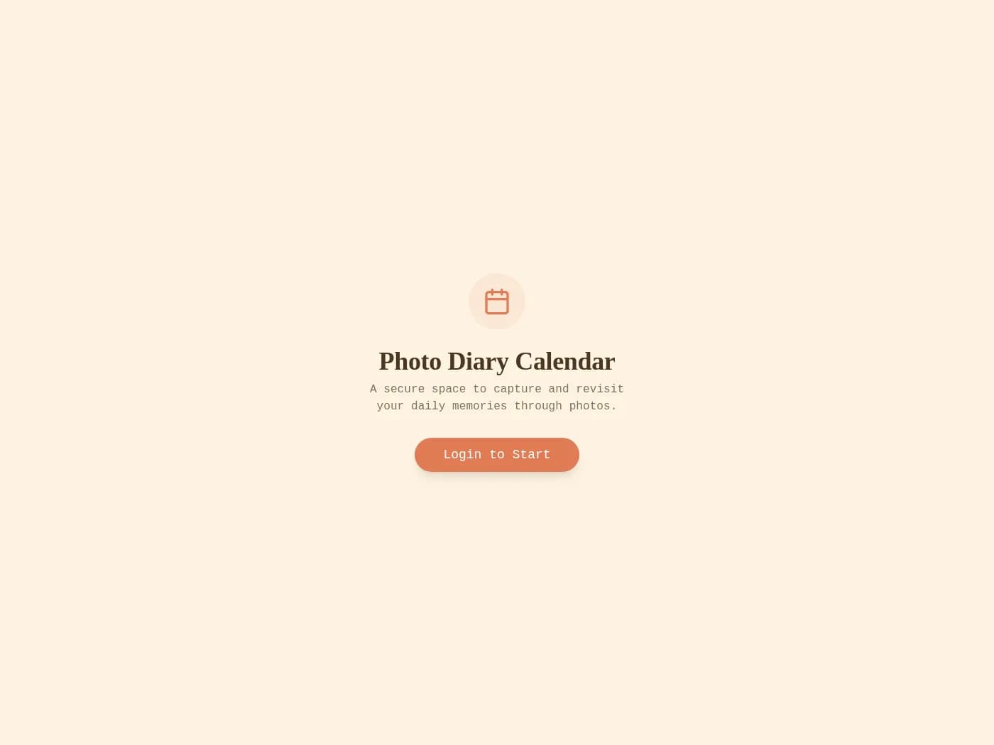 Photo Diary Calendar