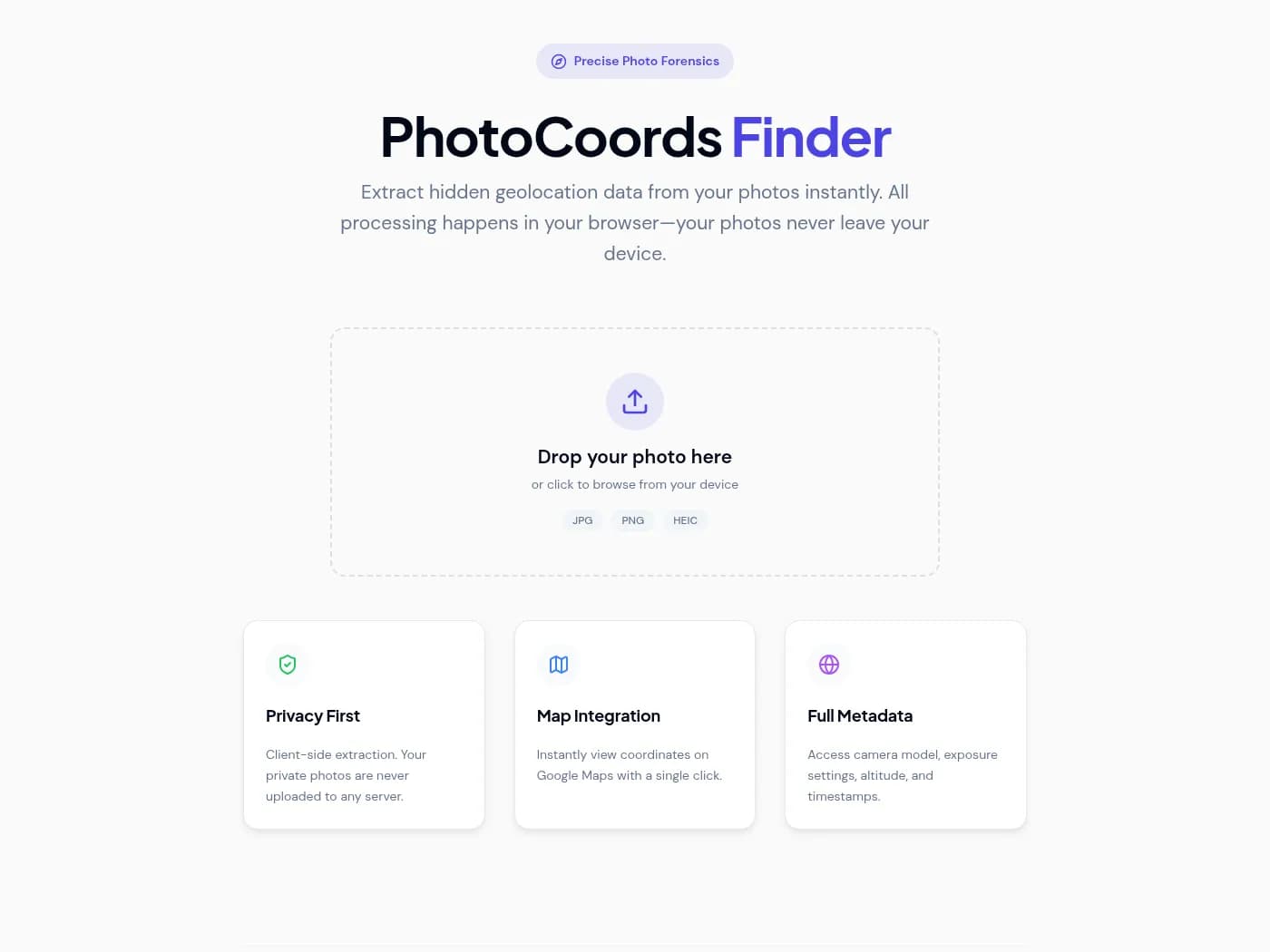 PhotoCoords Finder