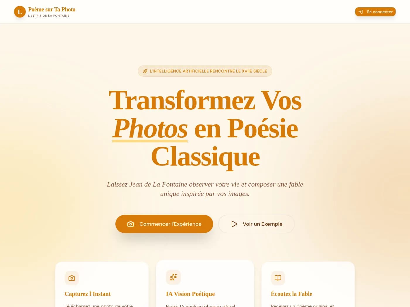 Poème sur Ta Photo
