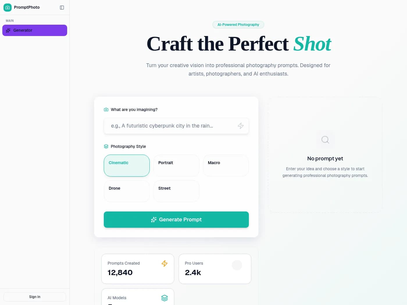 PromptPhoto Generator