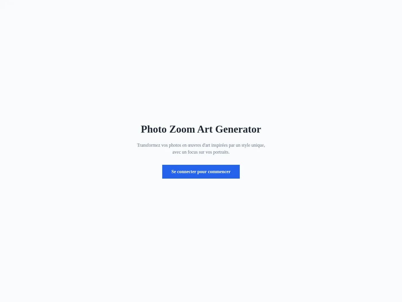 Photo Zoom Art Generator