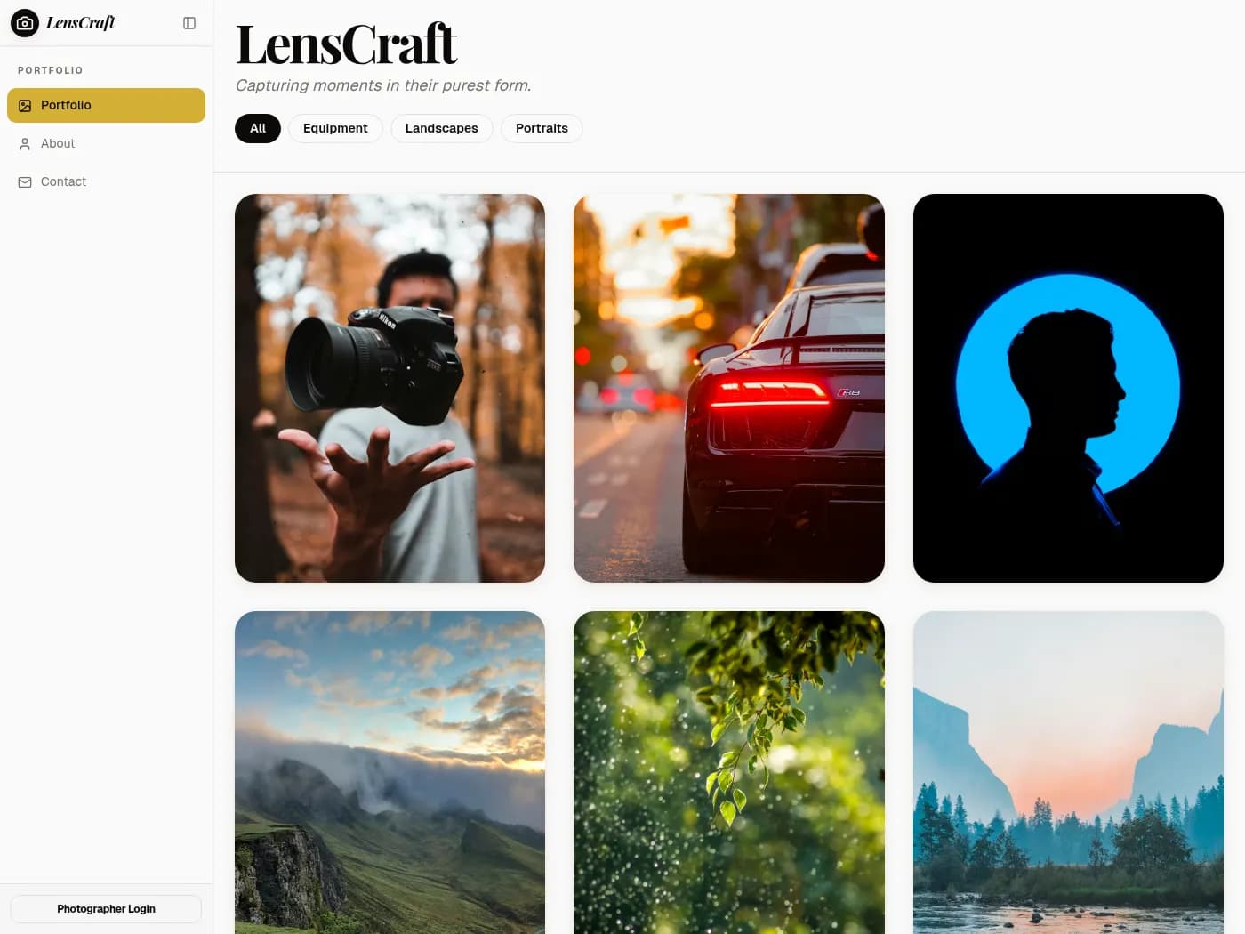 LensCraft Portfolio