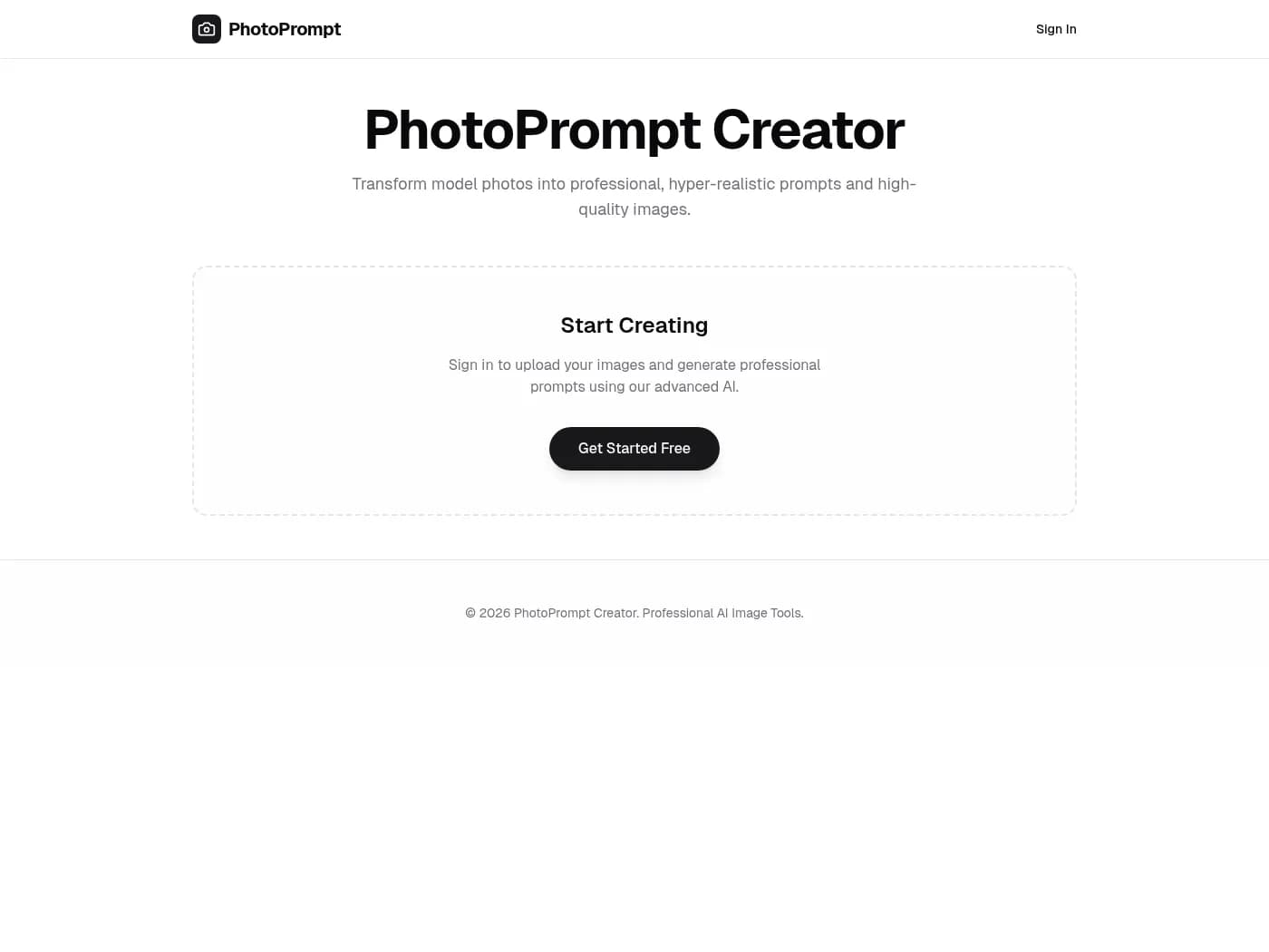 PhotoPrompt Creator
