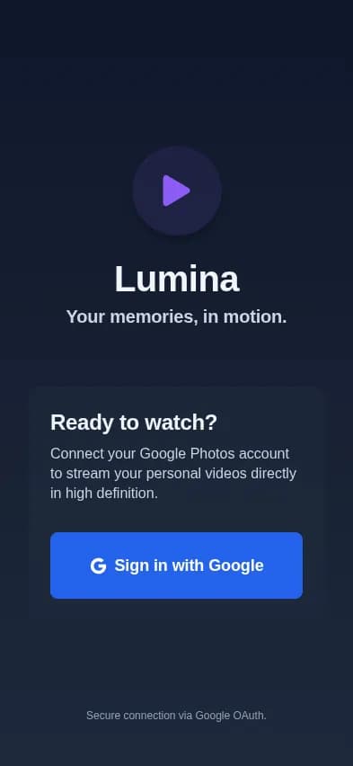 Google Photos Video Player