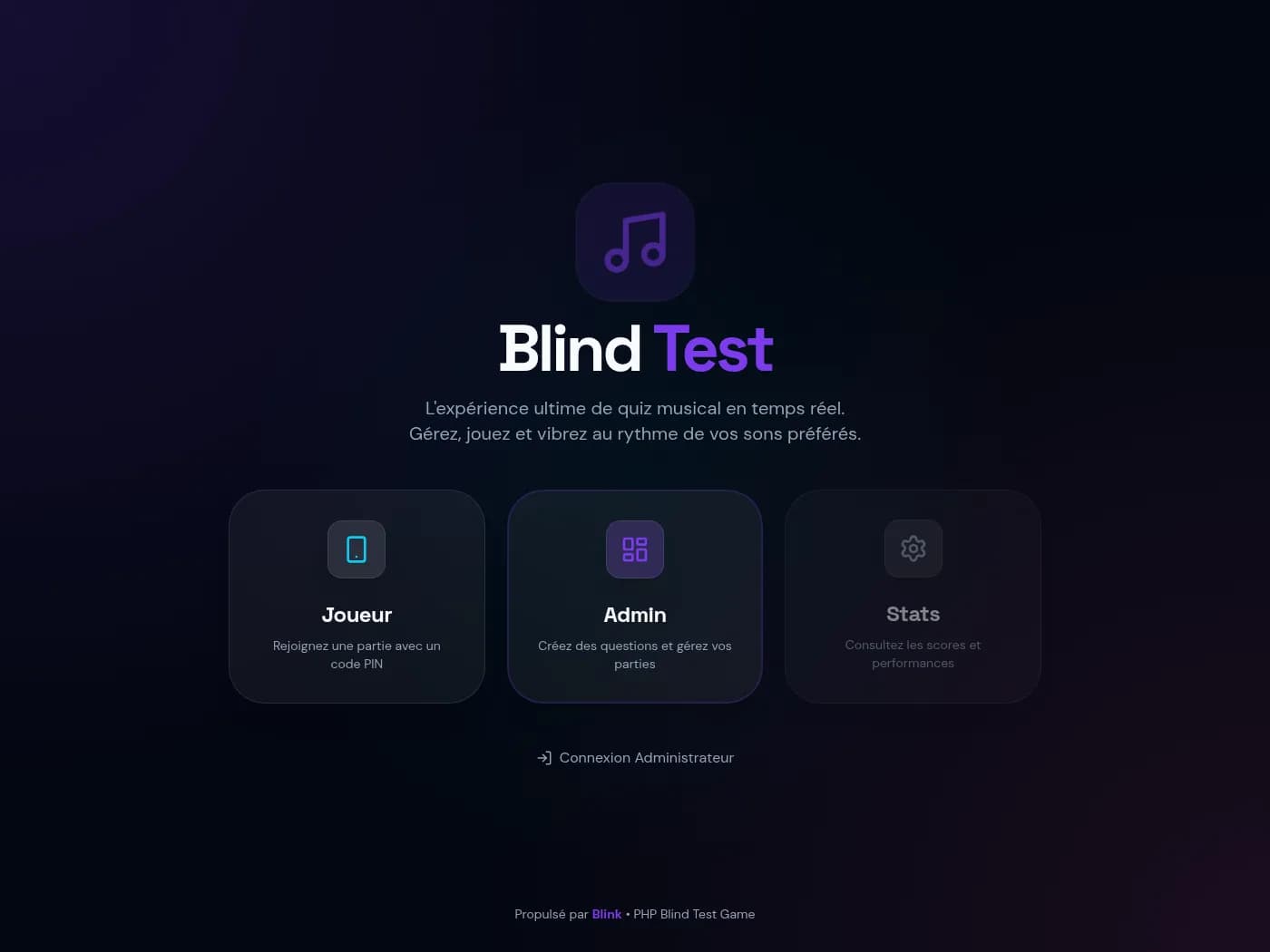 PHP Blind Test Game