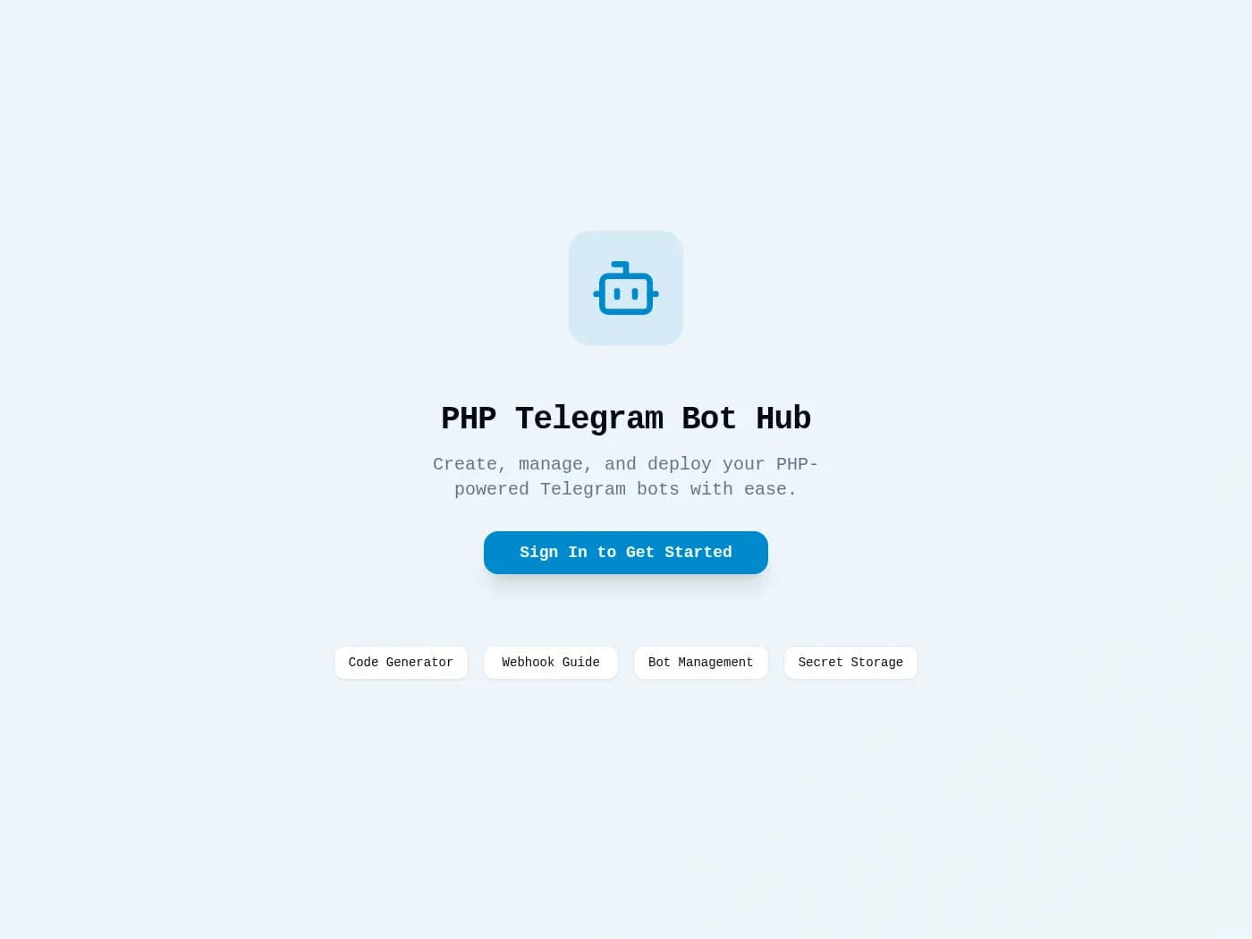 PHP Telegram Bot Hub