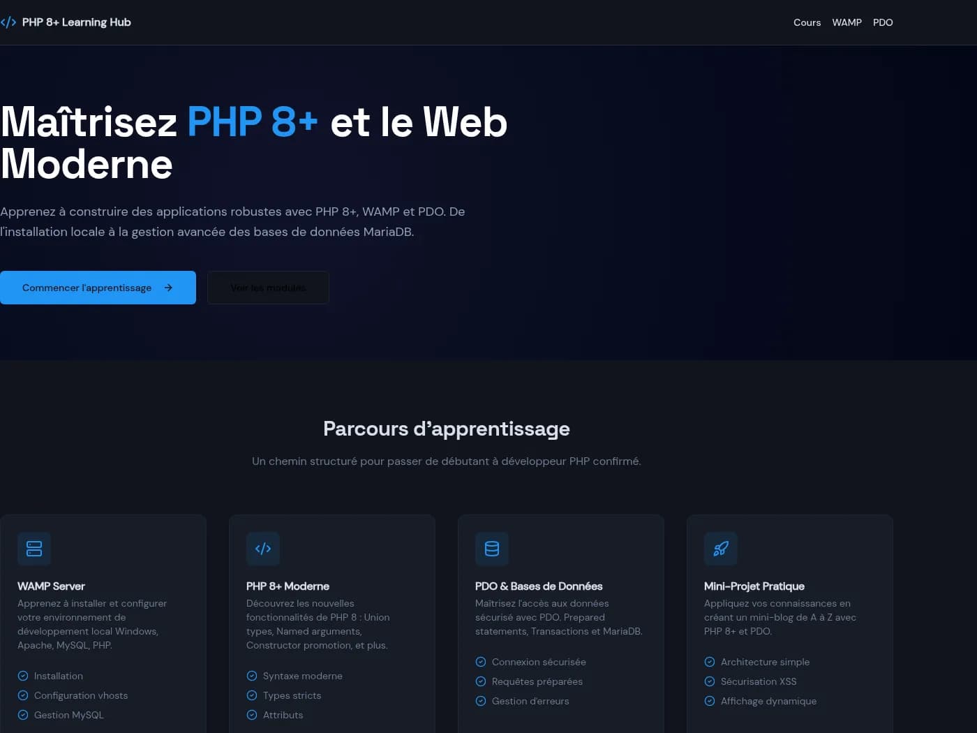 PHP 8+ Learning Hub