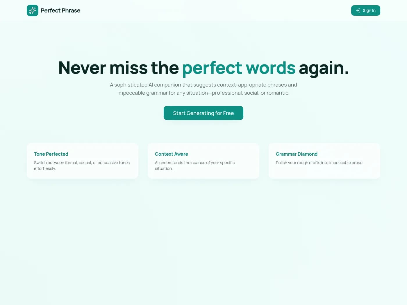 Perfect Phrase Generator