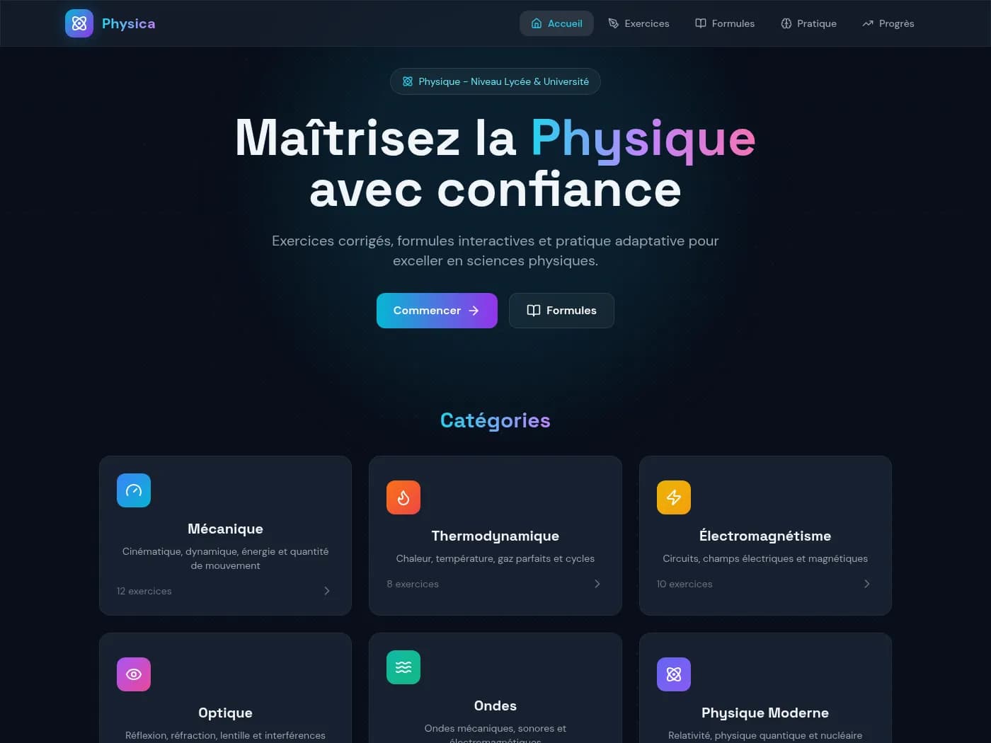 Physica Exercises Hub