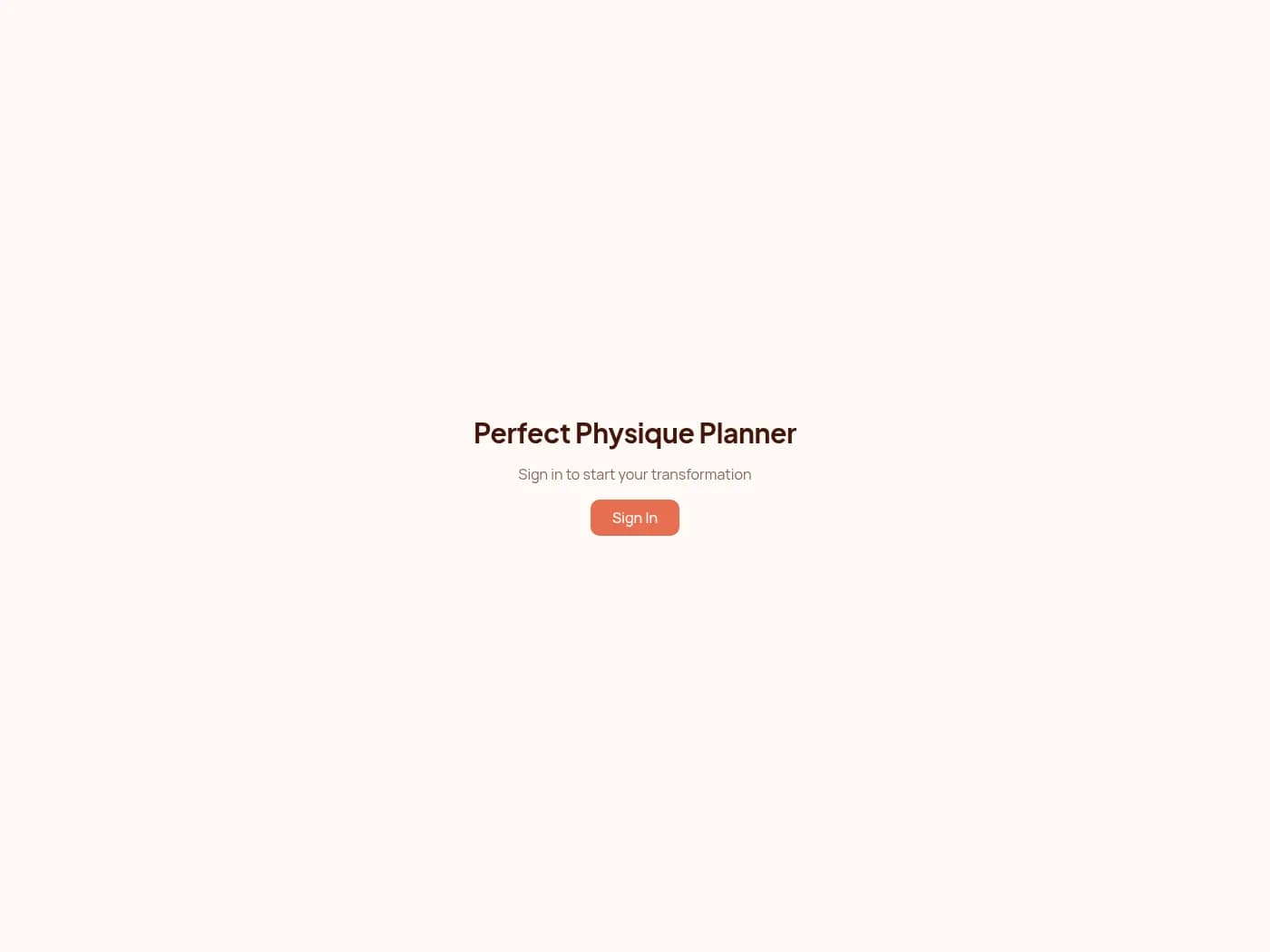 Perfect Physique Planner