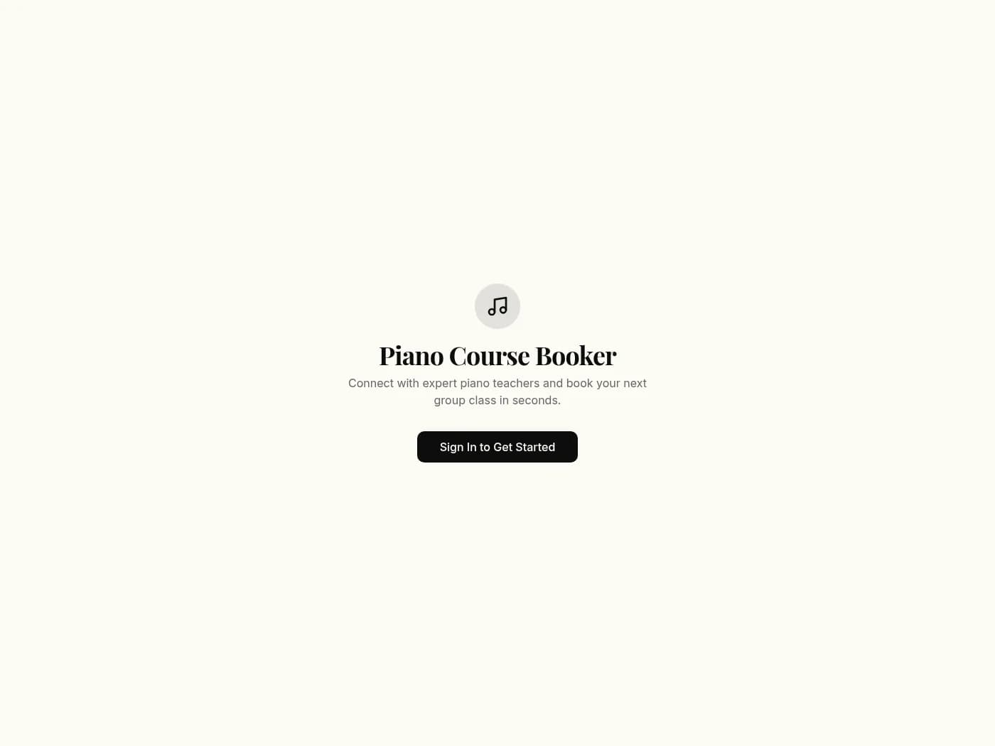 Piano Course Booker