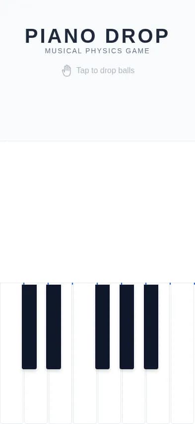 Piano Drop Game