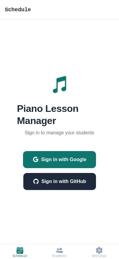 Piano Lesson Manager