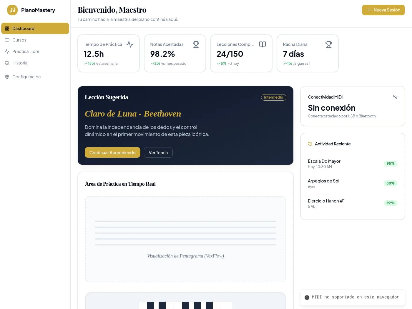 PianoMastery App