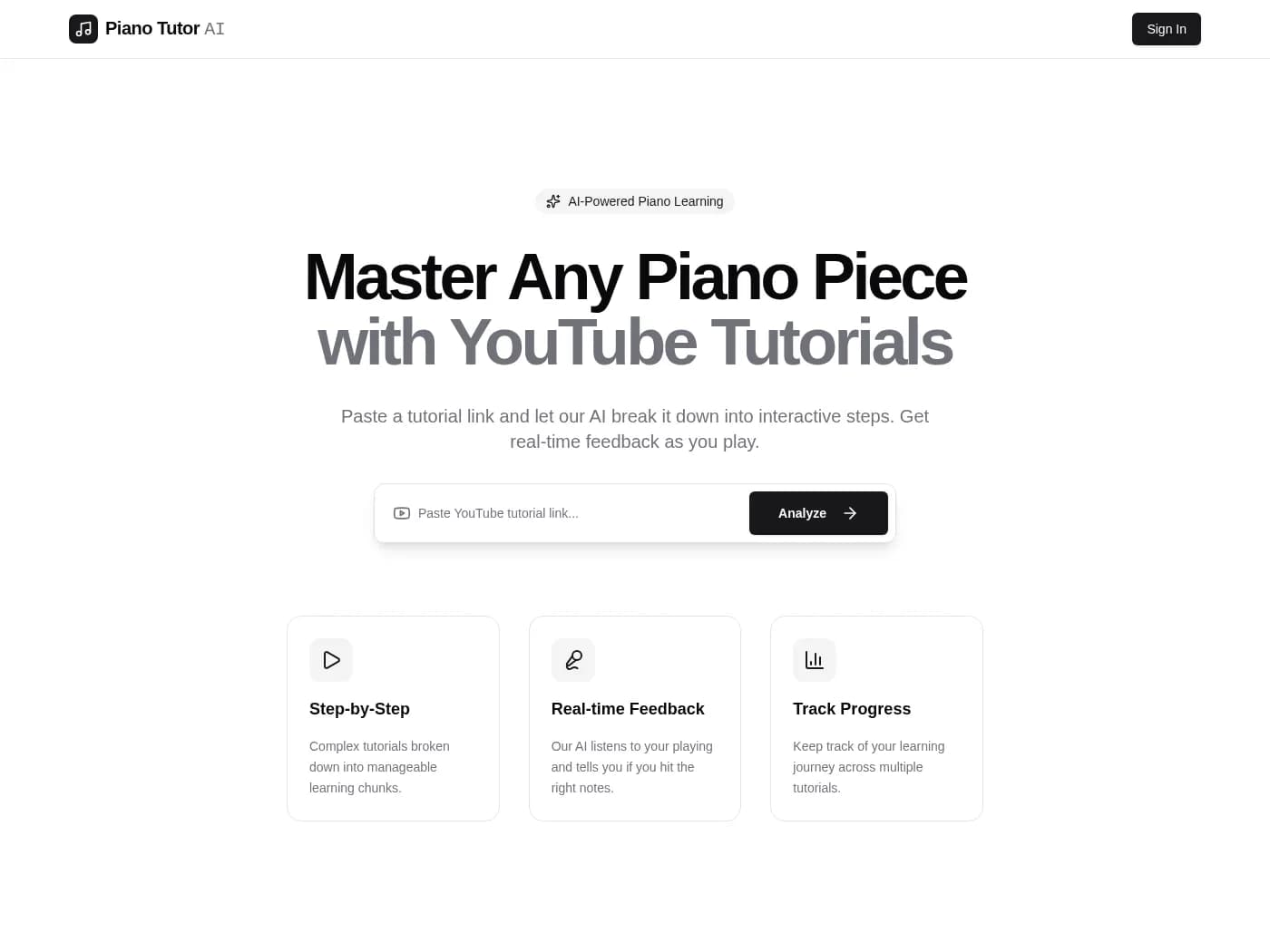 Piano Tutor AI