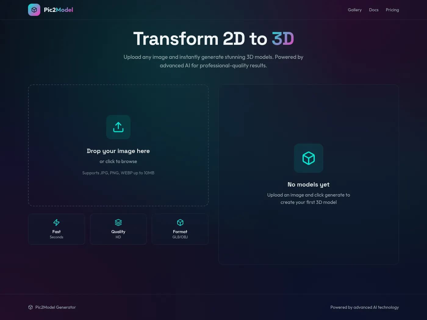 Pic2Model Generator