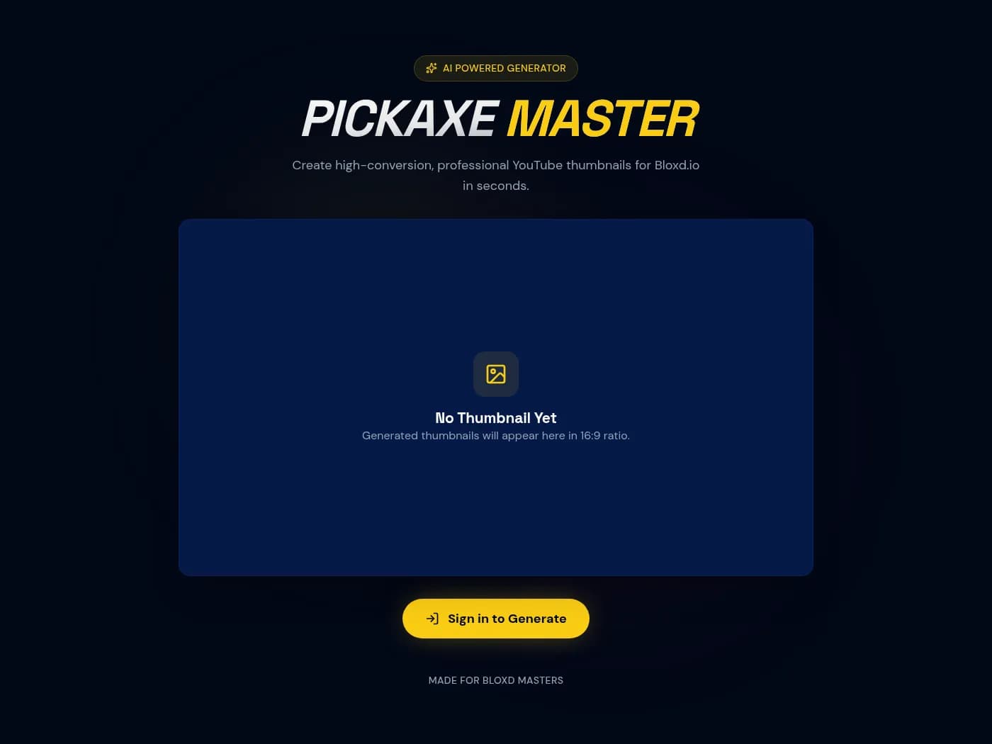 Pickaxe Master Thumbnail