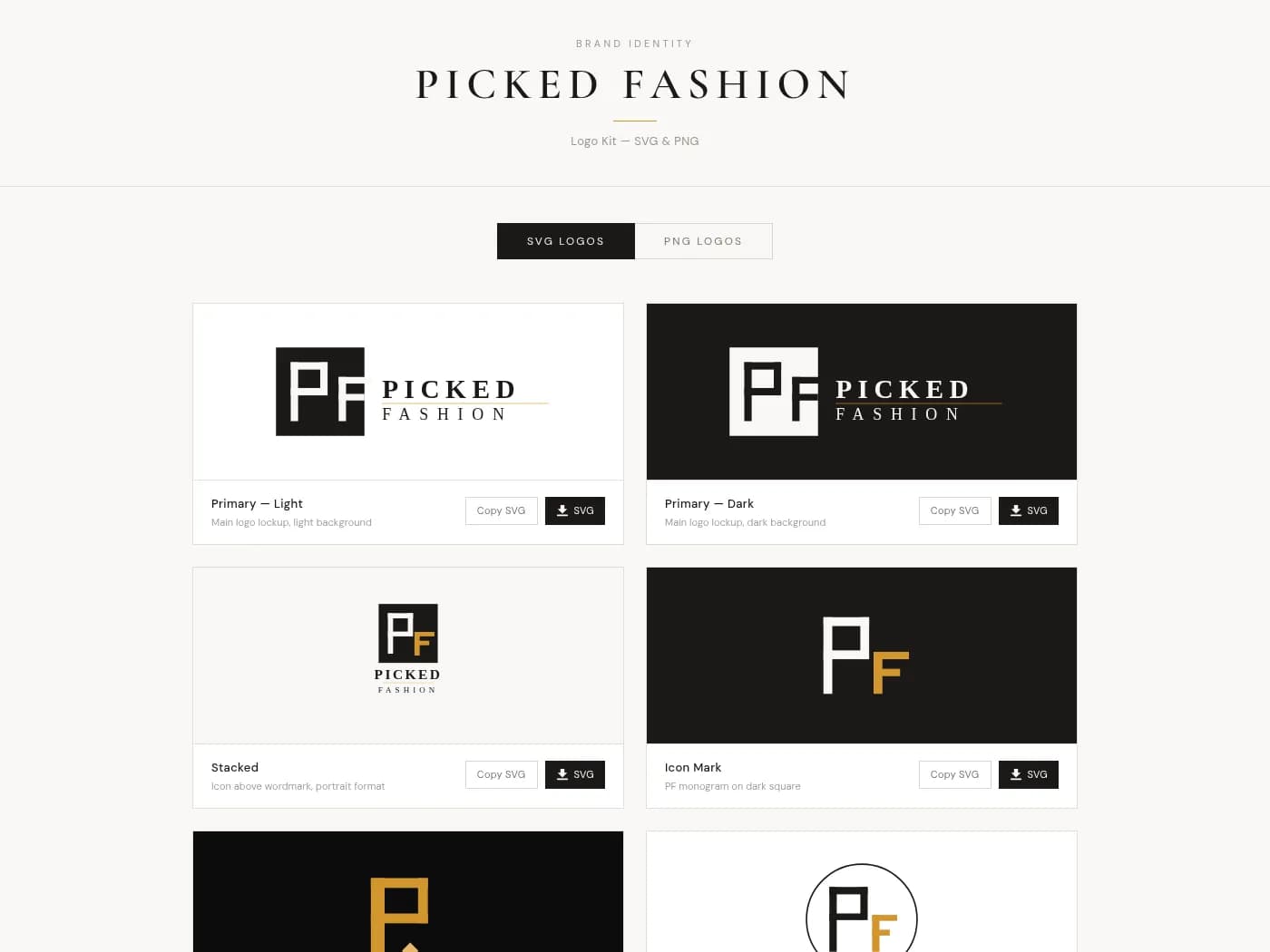 Picked Fashion Logos