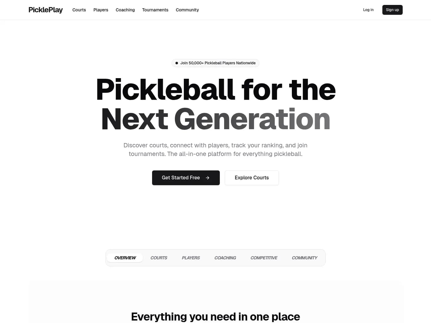 PicklePlay Platform