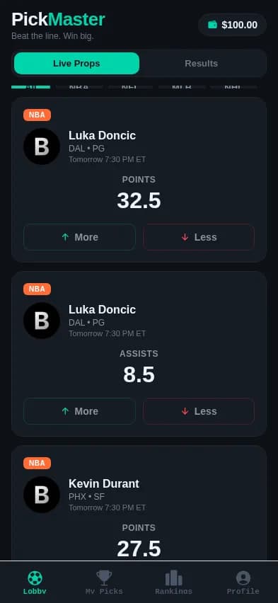 PickMaster Sports