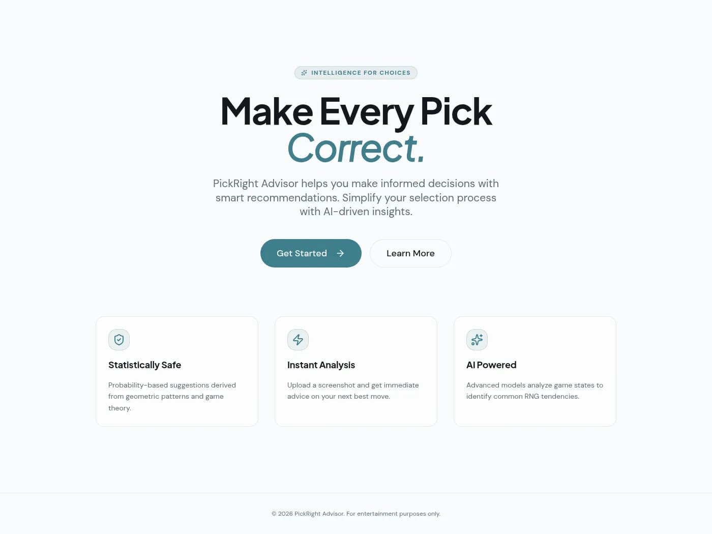 PickRight Advisor