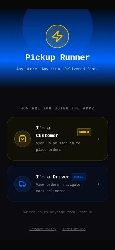 Pickup Runner Mobile