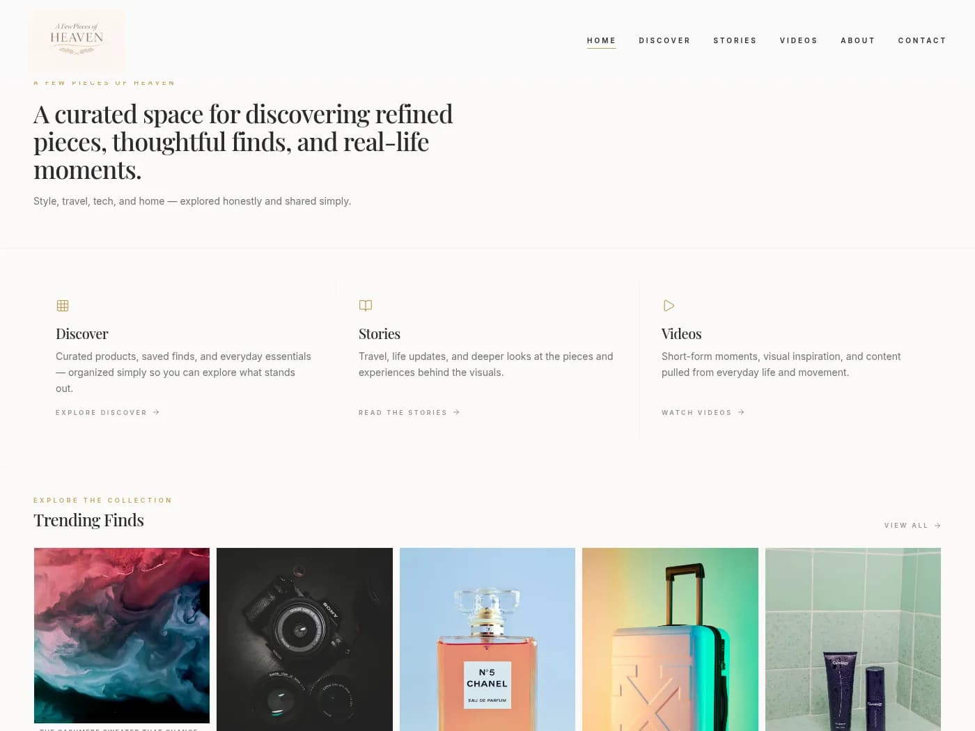 Pieces of Heaven Website