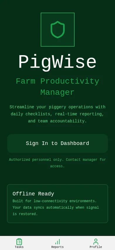 PigFarm Productivity App