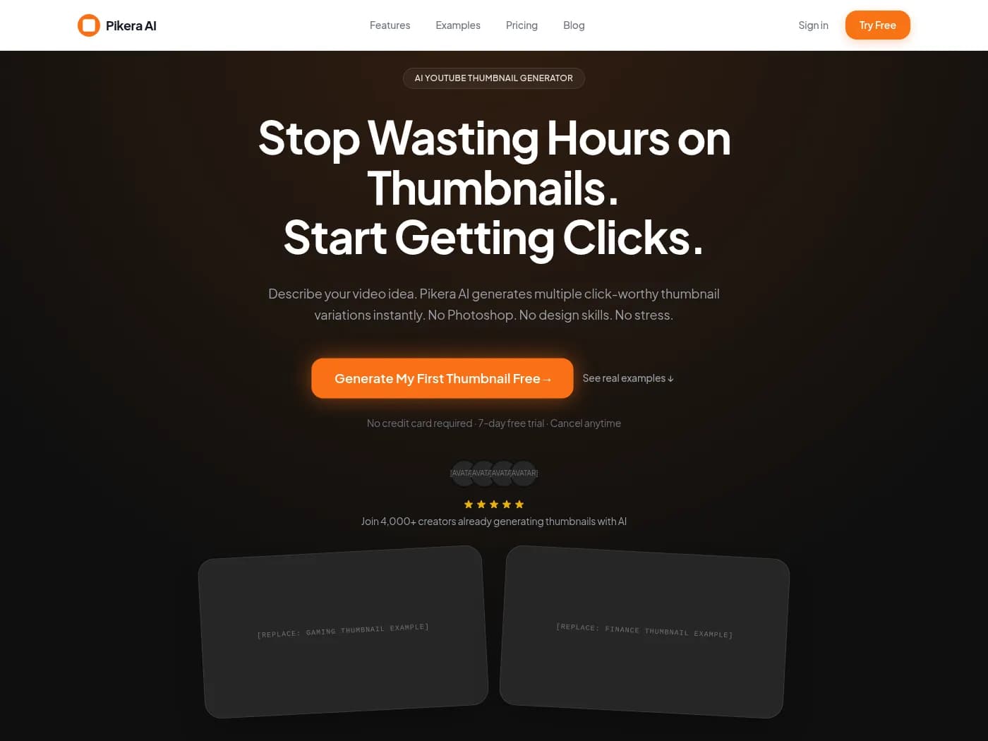 Pikera AI Homepage
