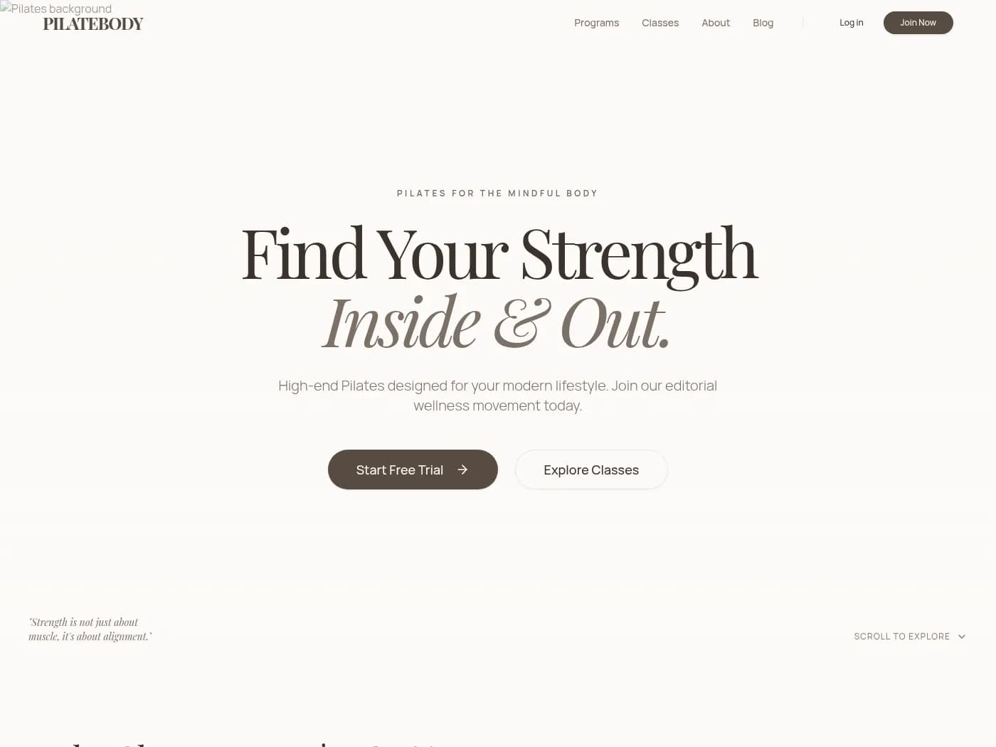 PilateBody Wellness Website