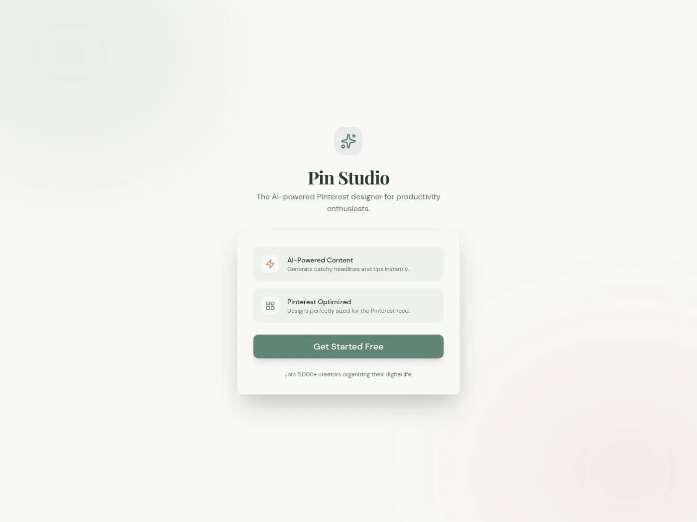 Pin Organizer Studio