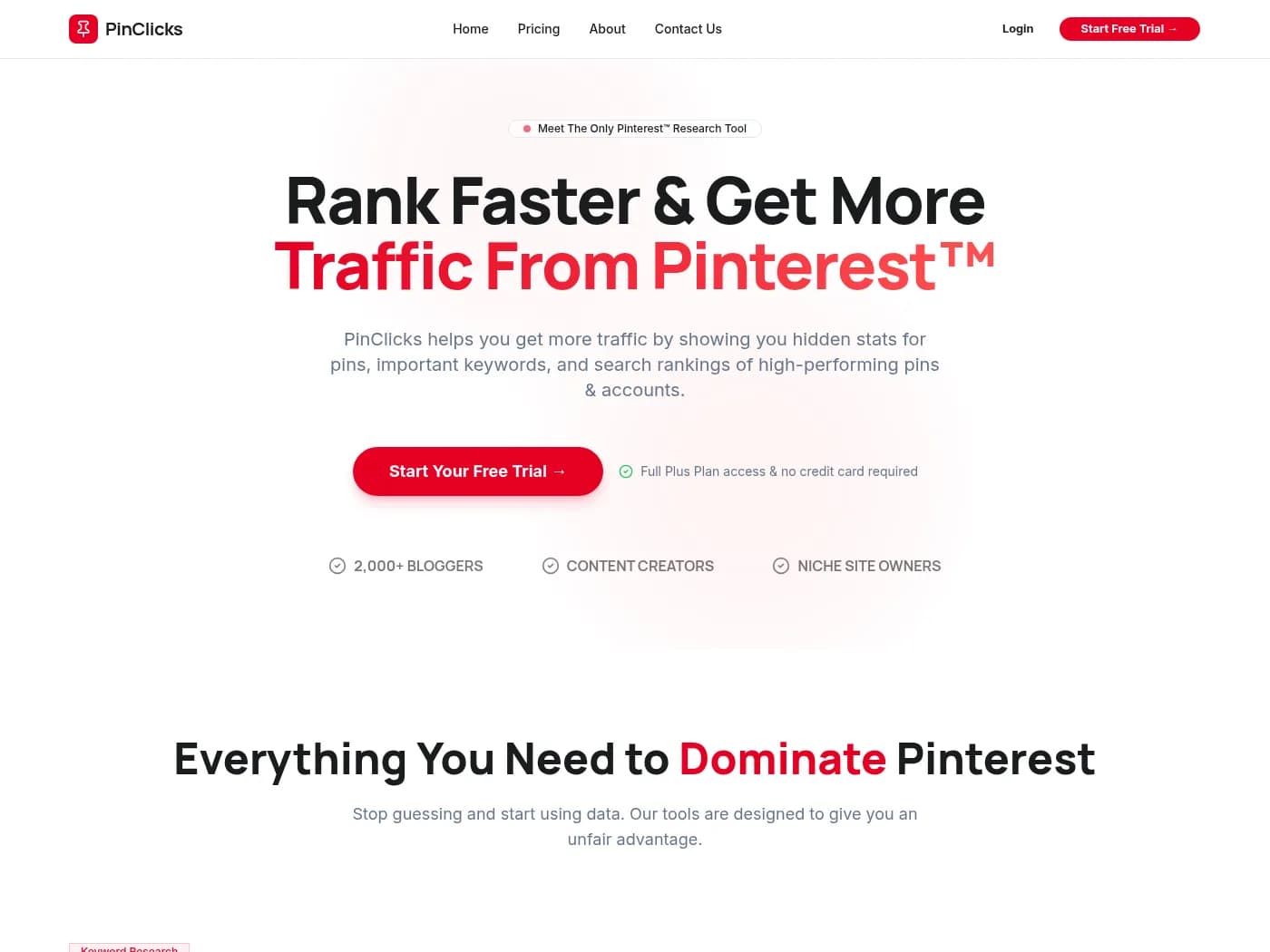 PinClicks Clone