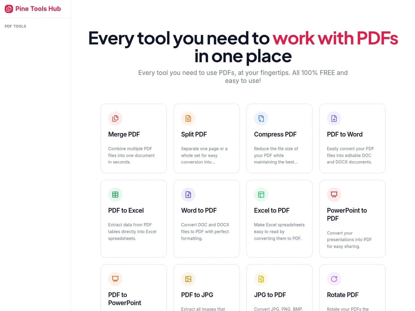 Pine Tools Hub: The Ultimate SEO-Optimized PDF Toolkit