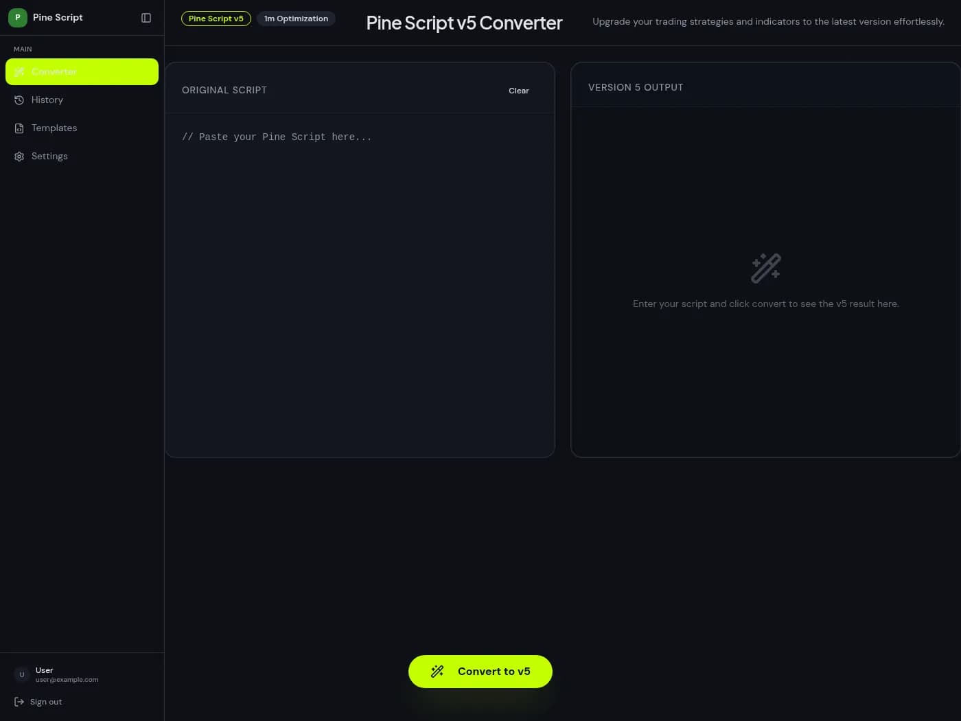 Pine Script Converter
