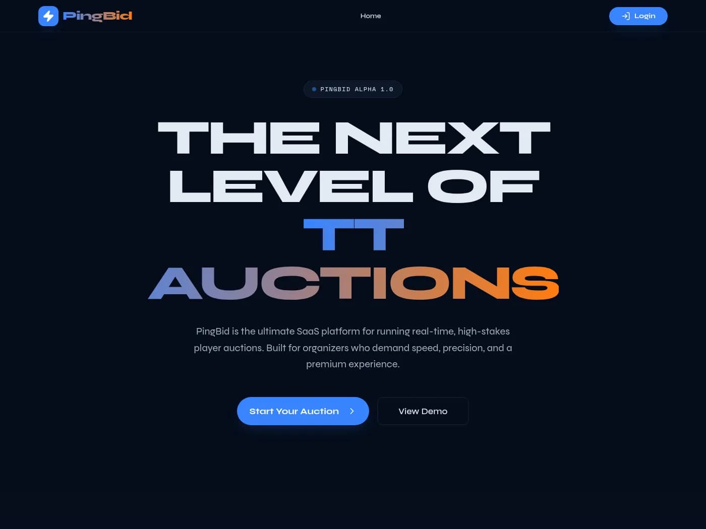 PingBid Auction Platform