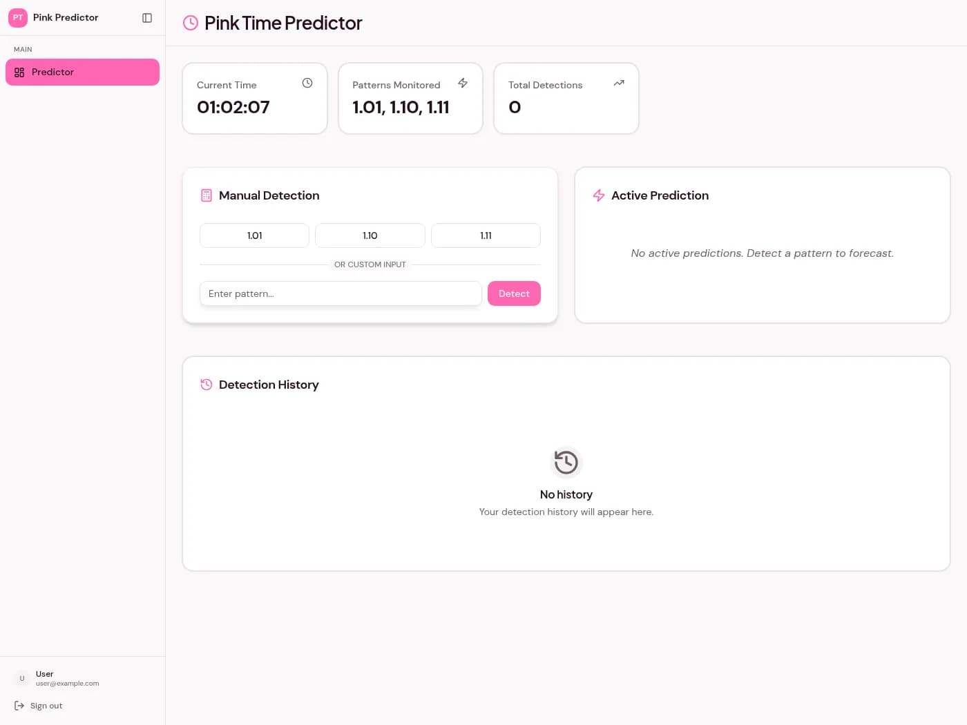 Pink Time Predictor