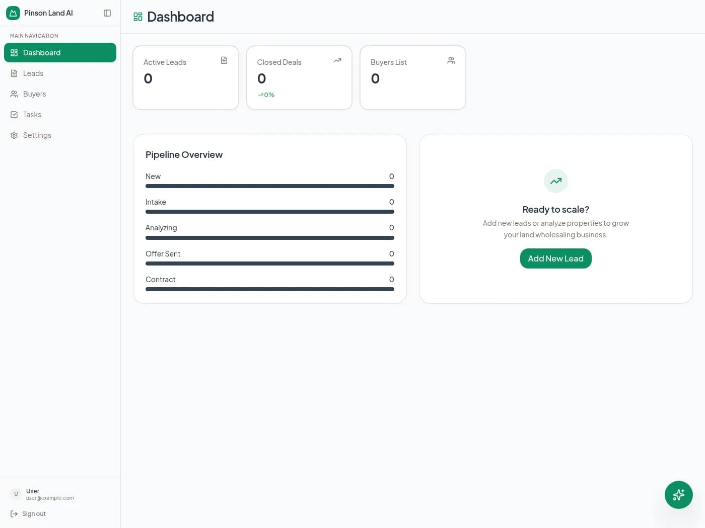 Pinson Land AI CRM