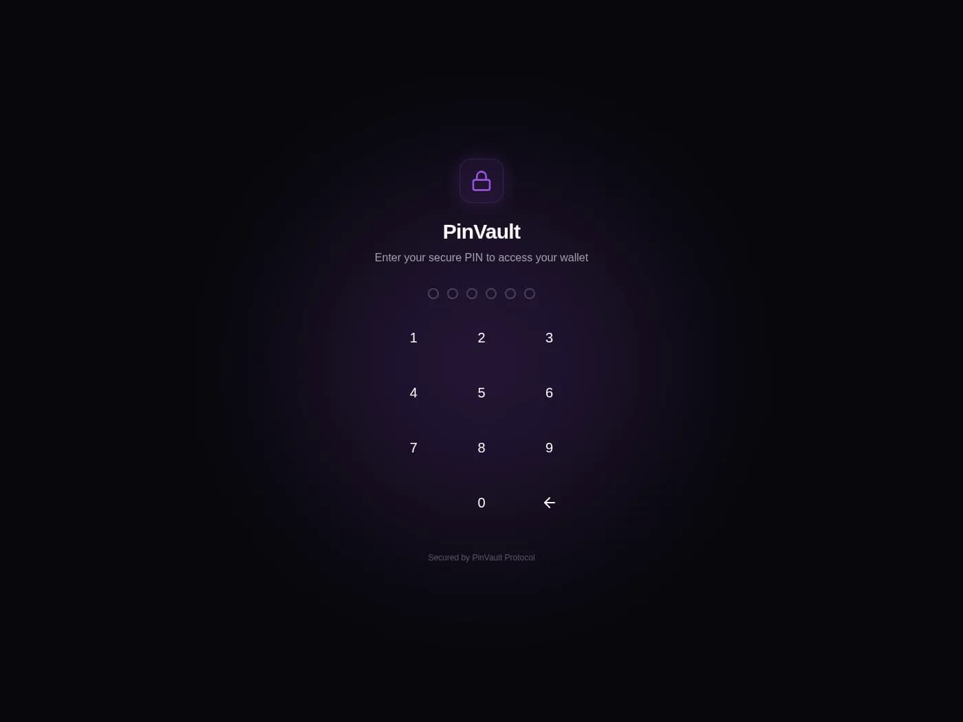 PinVault Crypto Wallet