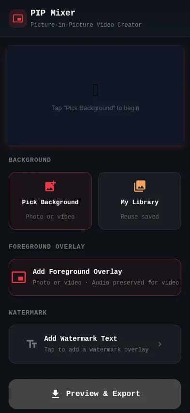 PIP Video Mixer